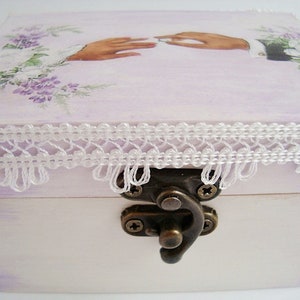 Violet Ring Box, Wedding Rings Box, Bride and Groom Box, Newlyweds Box ...