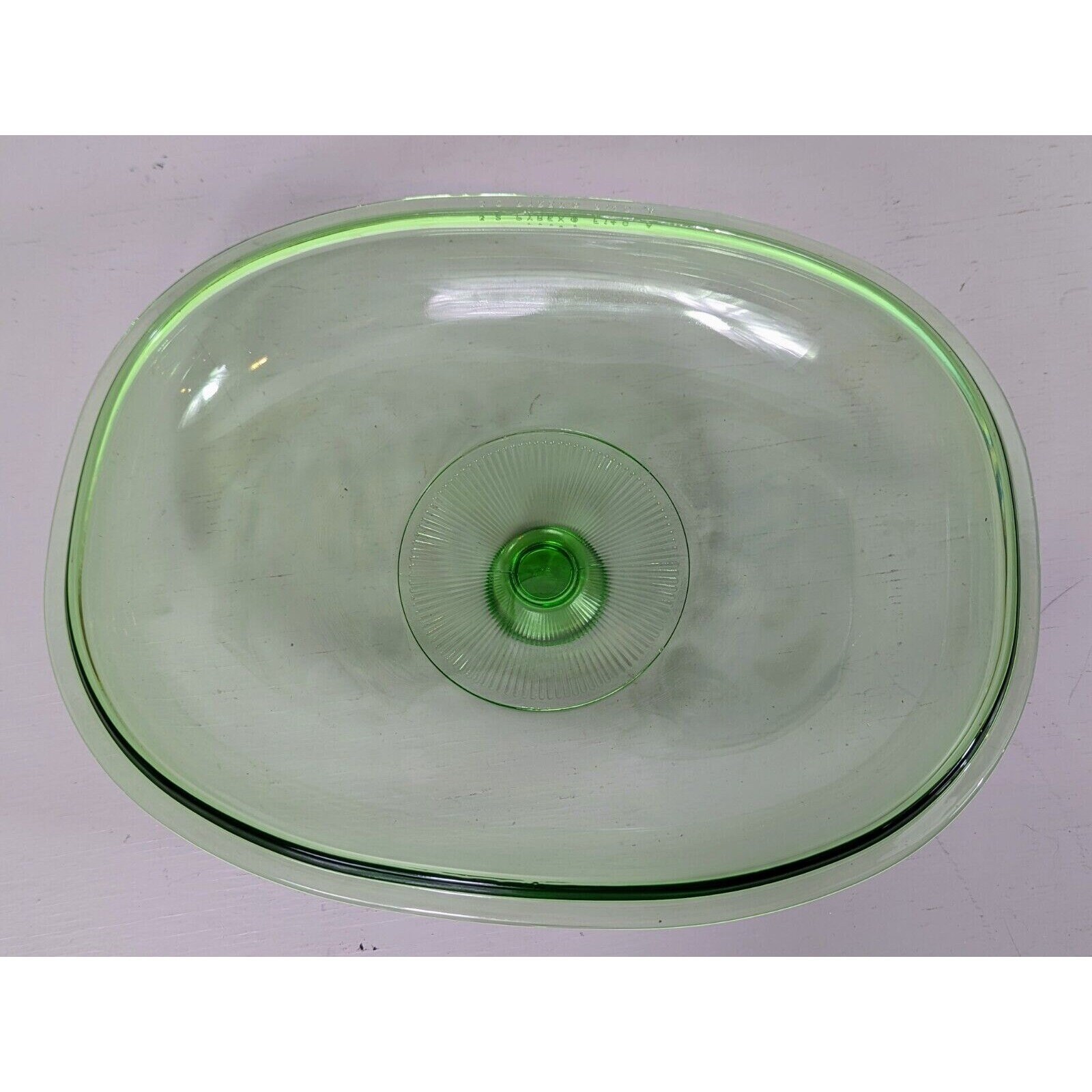 Vintage Pyrex F-14-C-A Replacement Casserole Dish Glass Lid Only Green ...