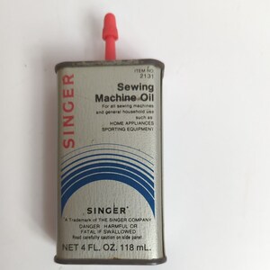 Vintage Rare Singer Sewing Machine Oil Can With Top. Partial Full ...