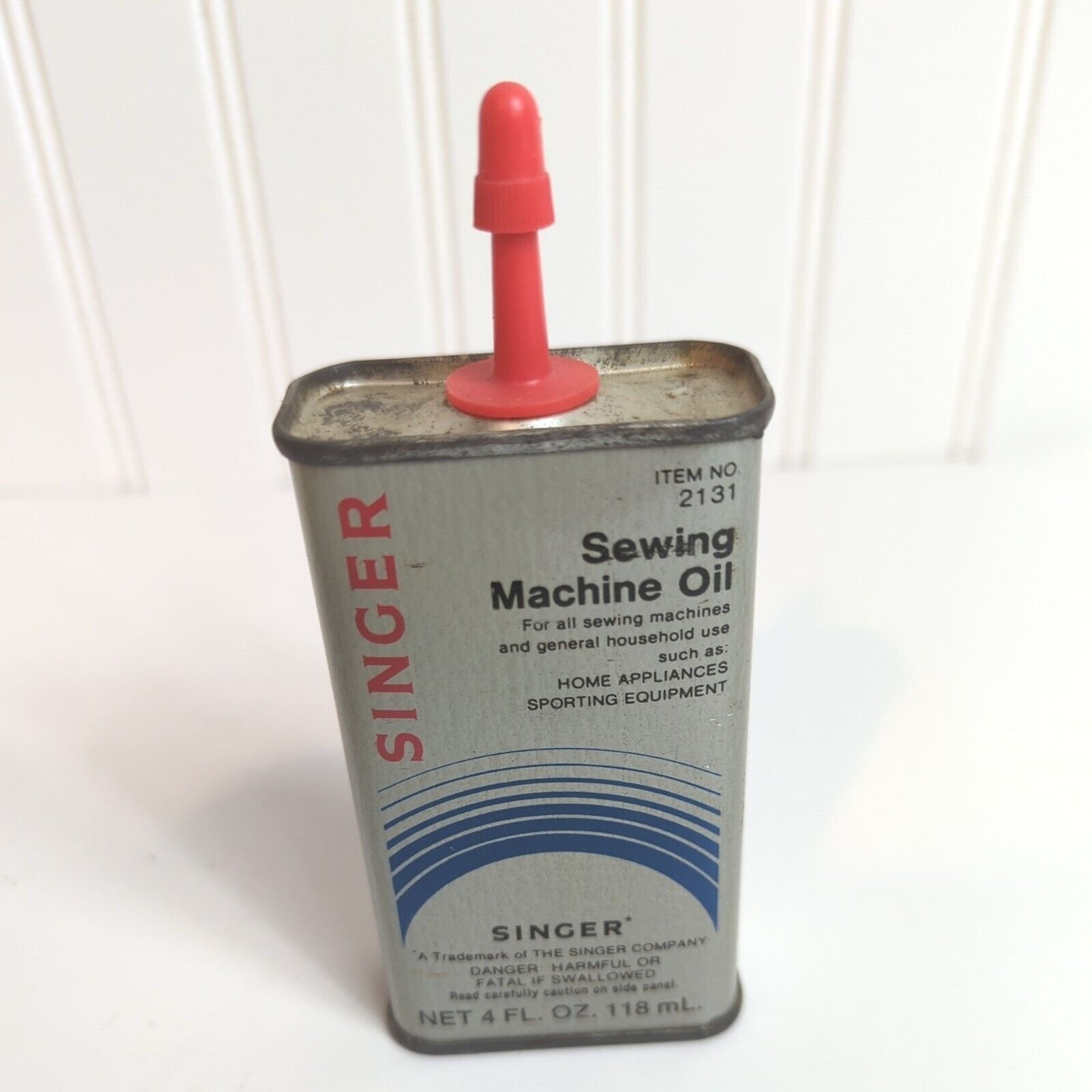 Vintage Rare Singer Sewing Machine Oil Can With Top. Partial Full ...