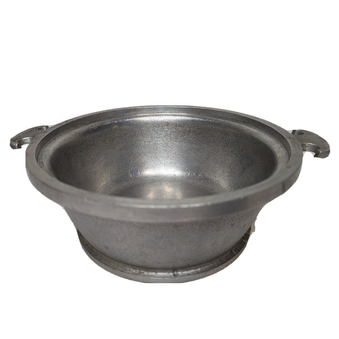 Guardian Service Ware 9" Round Cast Aluminum Glass Roaster Dish VTG No ...