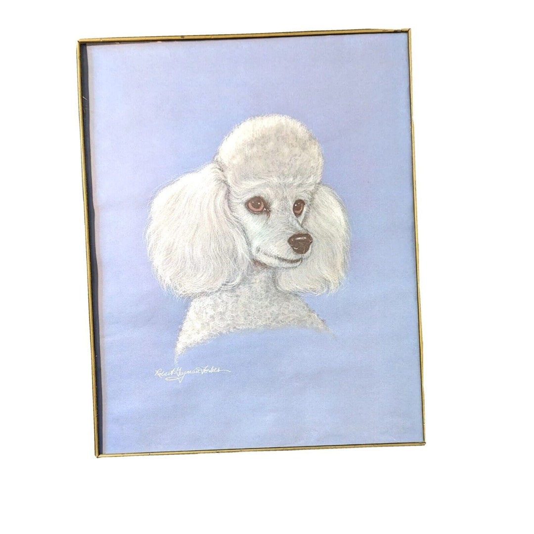 Vintage Robert Guzman Forbes Framed Poodle Signed Print 21x17 - Etsy