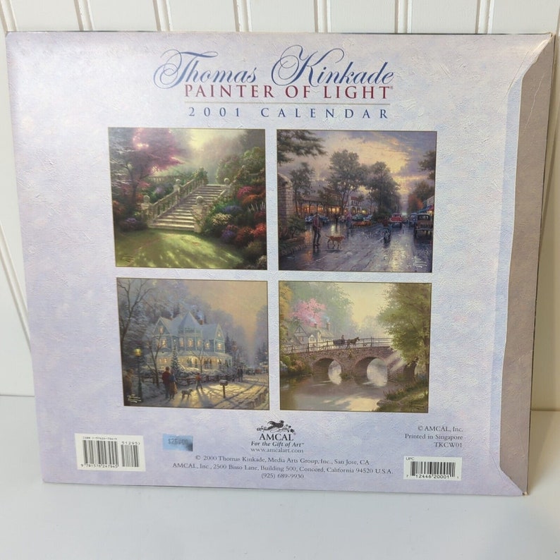 Thomas Kinkade painter of Light 2001 Wall Calendar New From AMCAL, Inc ...