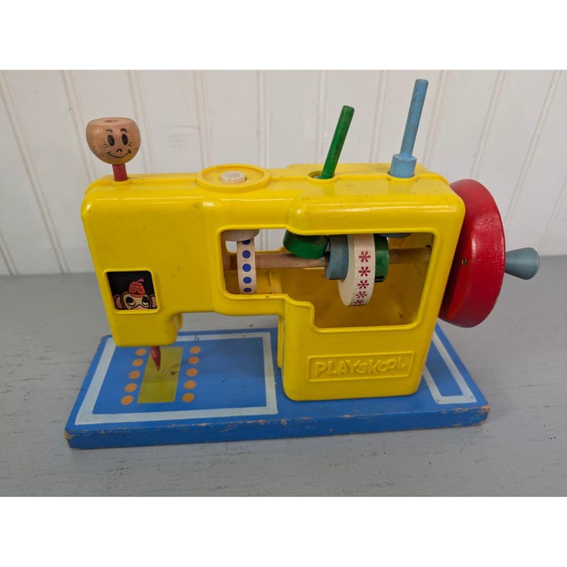 Vintage Playskool Sewing Machine Toy Pretend Play Educational Toy 1960 ...