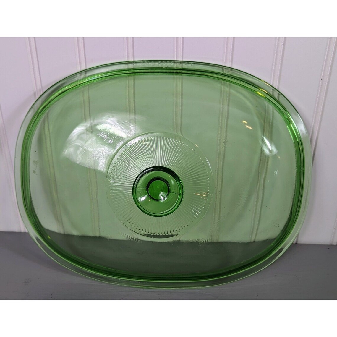 Vintage Pyrex F-14-C-A Replacement Casserole Dish Glass Lid Only Green ...