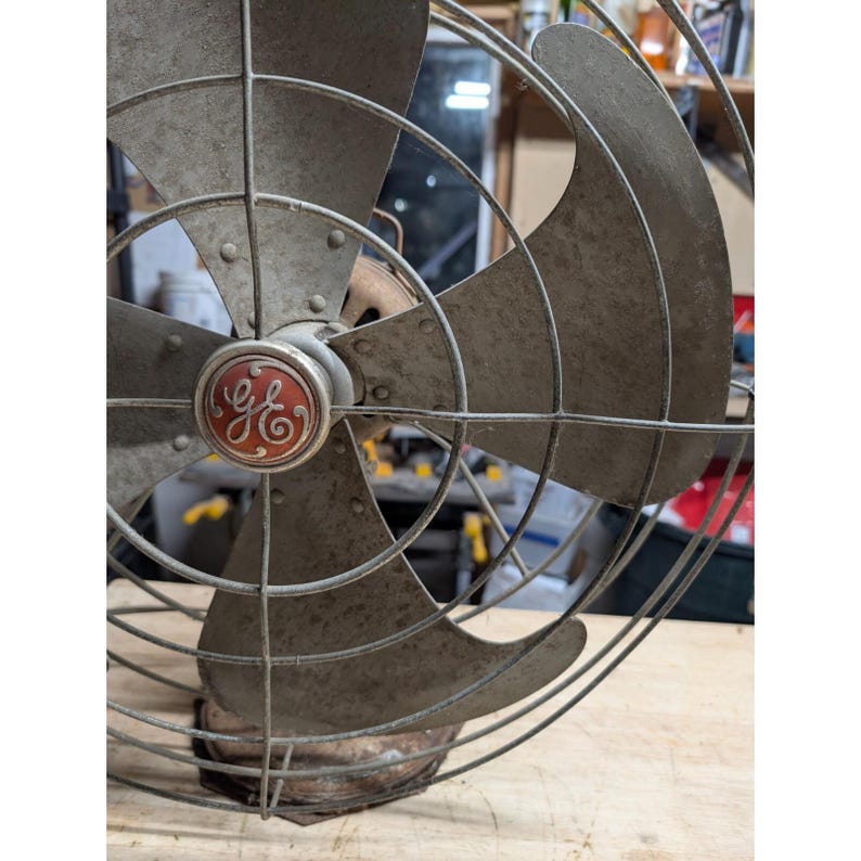 Vtg GE Vortalex General Electric FAN MODEL F12V163? 3 Speed Oscillating ...