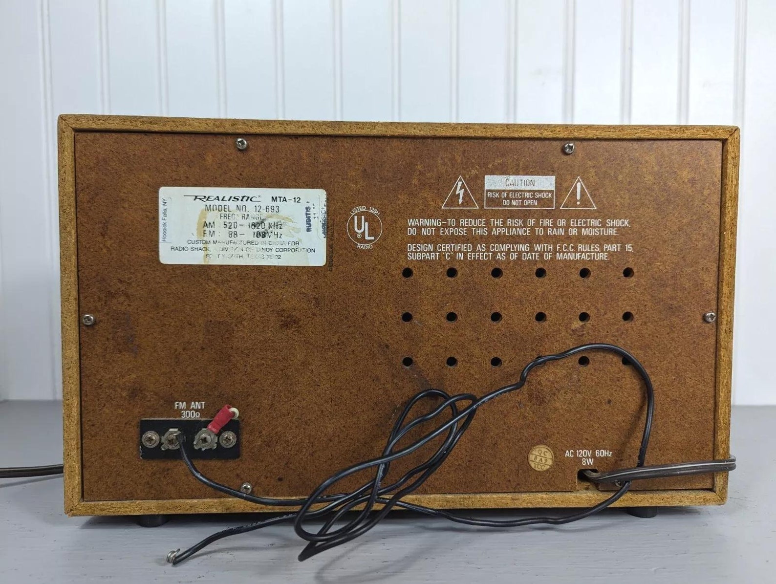 Vintage Realistic MTA-8 AM/FM Radio Model 12-689A Tested & Works - Etsy