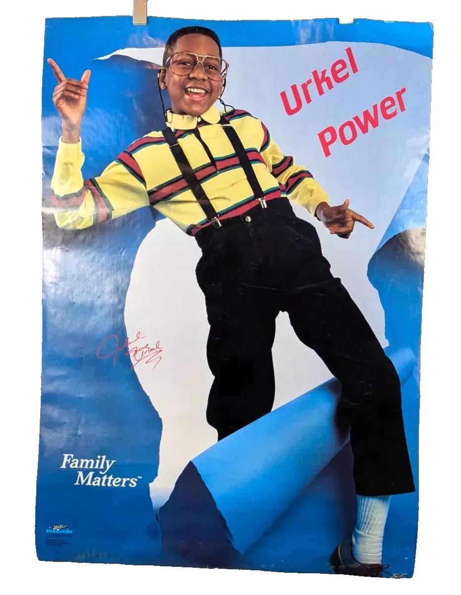 Family Matters Steve Urkel Power Poster Vintage 1991 32 X 22 SIGNED - Etsy