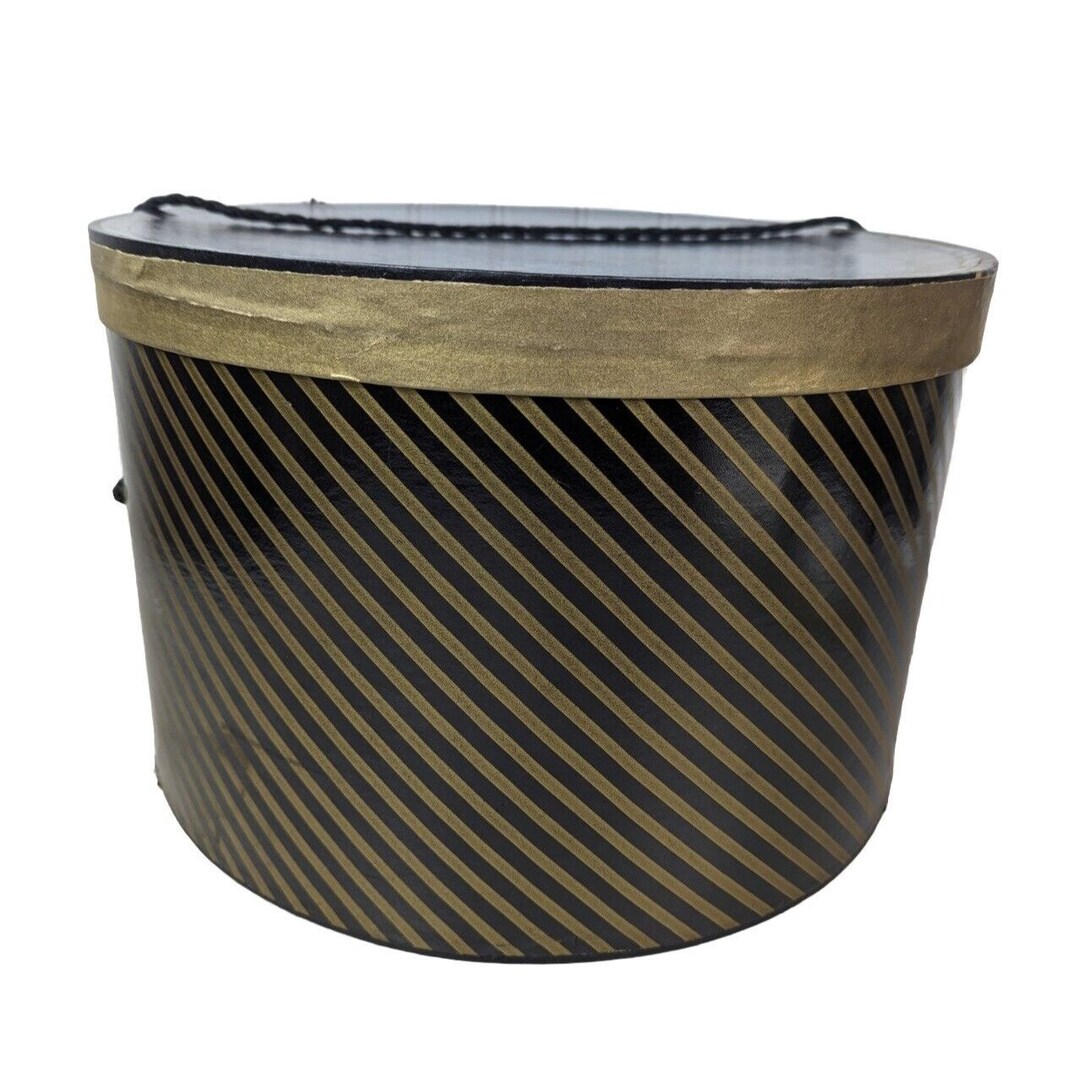 Vintage Gwen Pennington Ladies Hat Box With Handle 14” Diameter,9.5 ...