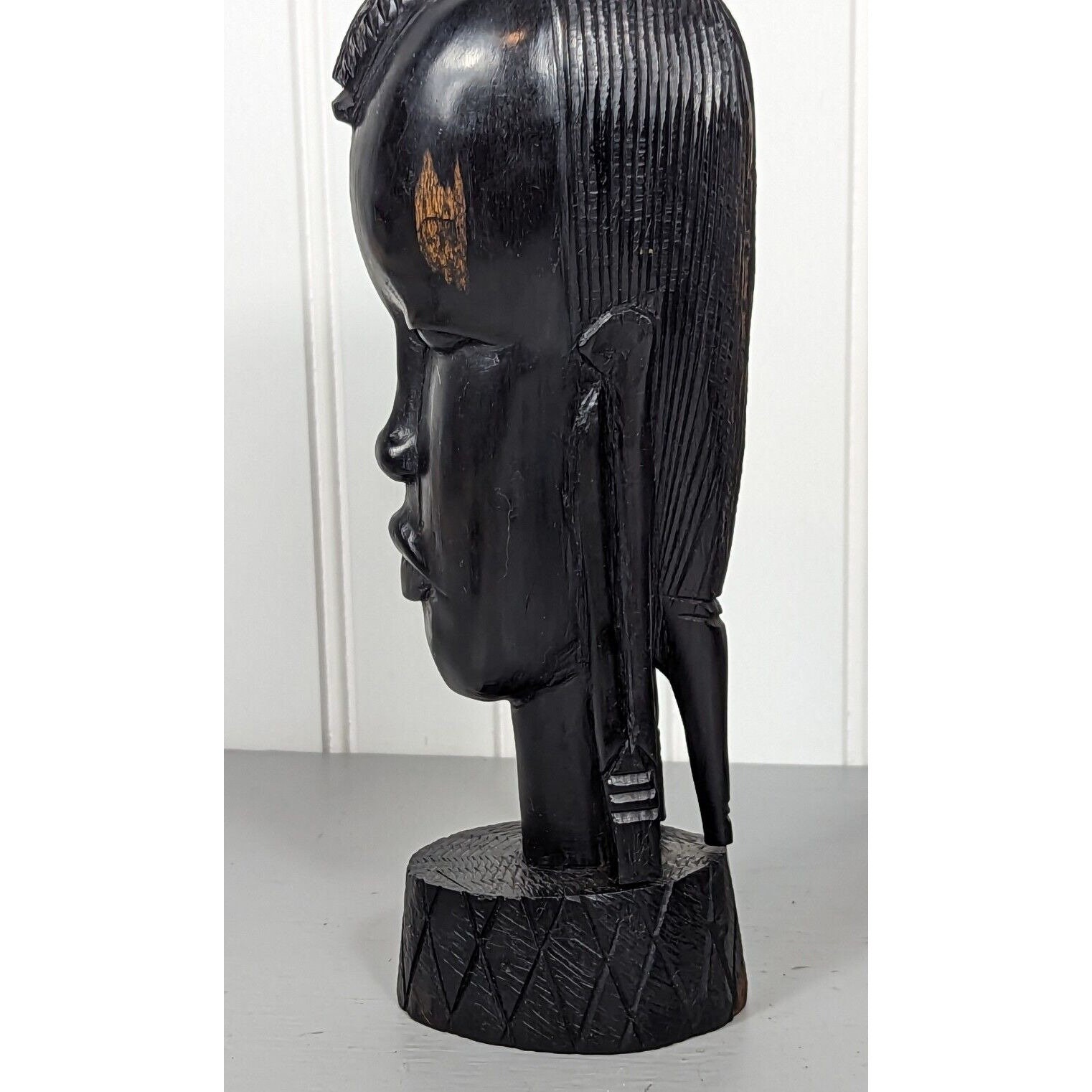 African American Statue Sculpture Bust Female Deep Carving Height 9 ...