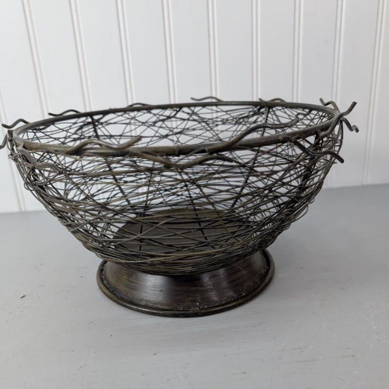 Rustic Wire Basket - Etsy