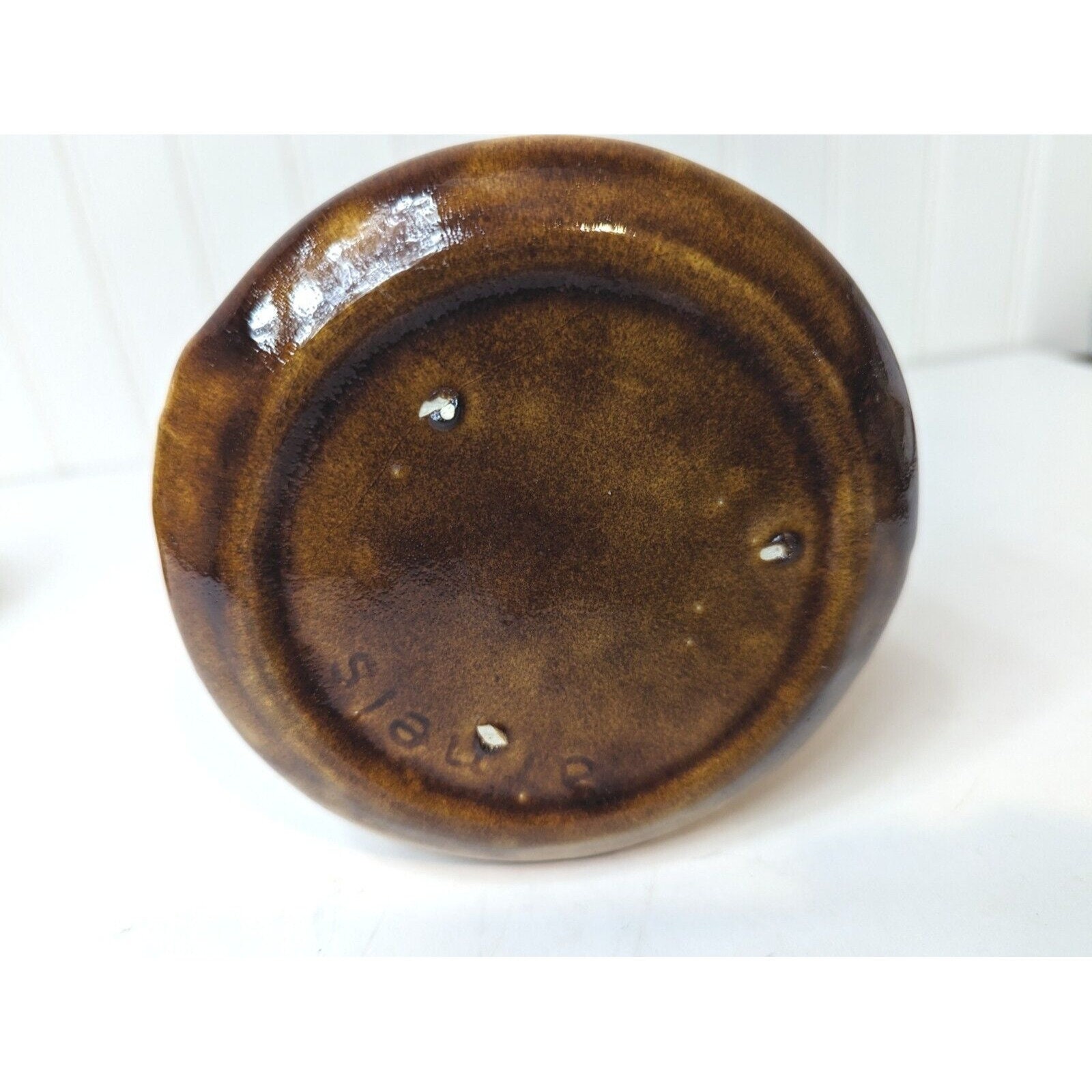 Vintage Arnel’s Glazed Pottery Pitcher Mid Century Modern Ceramics Tan ...