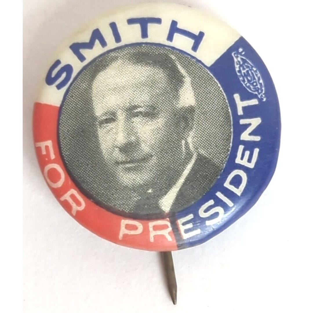1928 Red, White & Blue Al Smith Photo Presidential Campaign Lost to ...
