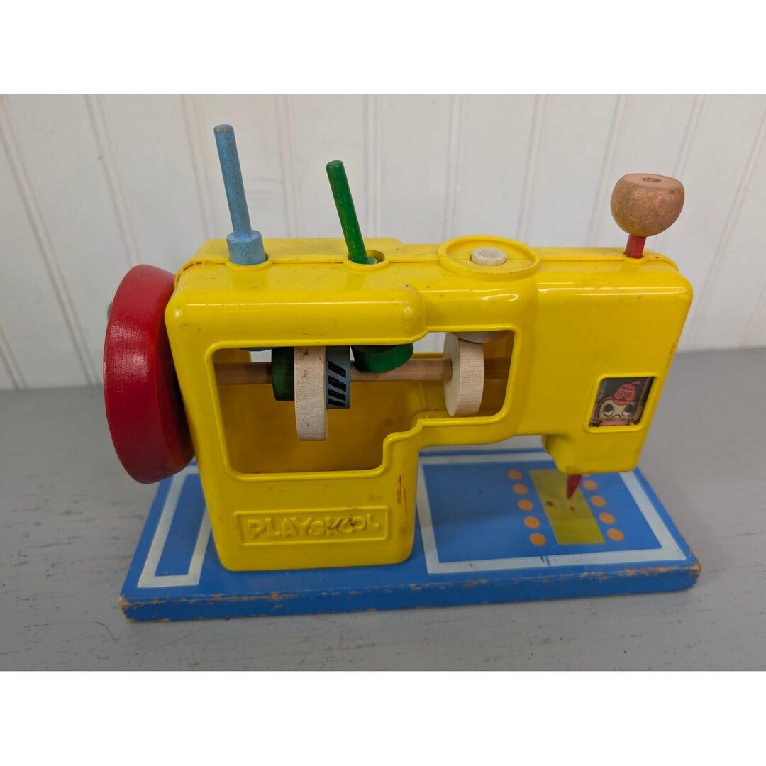 Vintage Playskool Sewing Machine Toy Pretend Play Educational Toy 1960 ...
