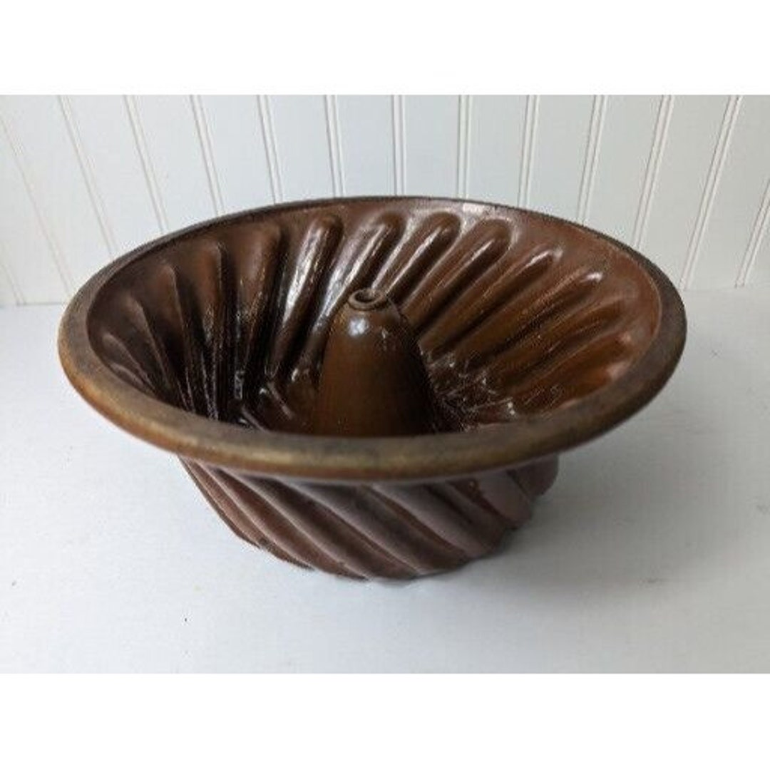 Antique 1800s REDWARE KUGELHOPF Bundt Cake Mold W Manganese Glaze Pudding Pan - Etsy