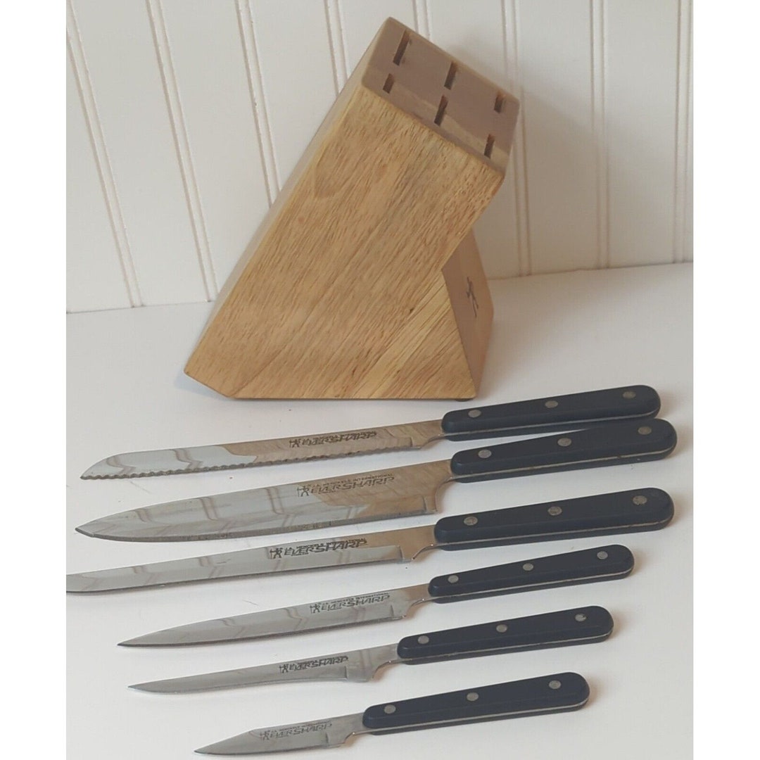J A Henckels International Knife Ever Edge Stainless Wood Block - Etsy