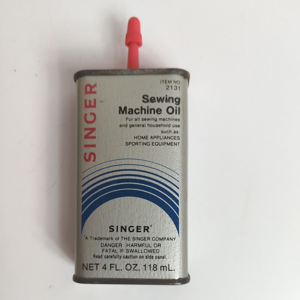 Vintage Rare Singer Sewing Machine Oil Can With Top. Partial Full ...