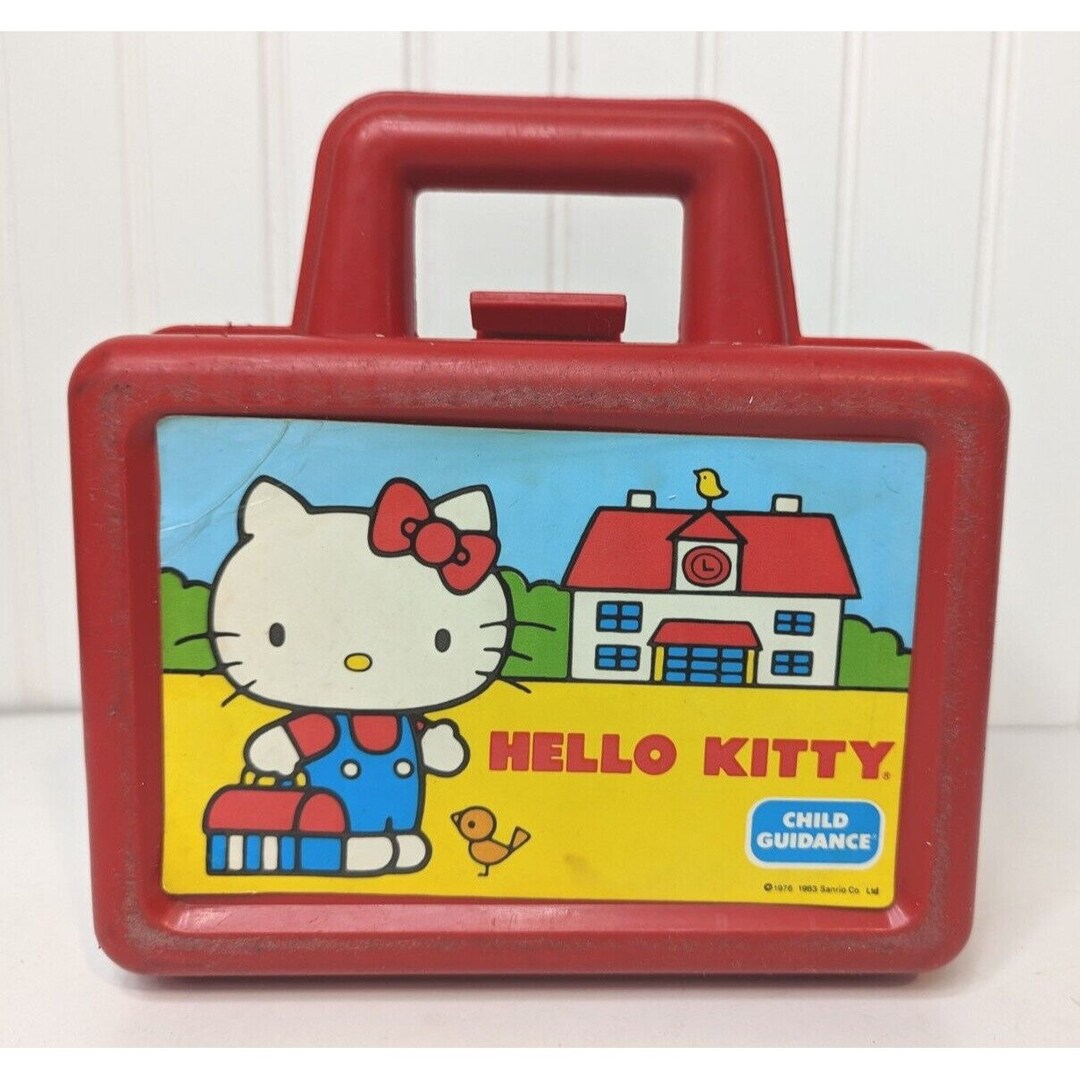 Vintage 1983 Red Hello Kitty Lunch Box Child Guidance Small Art Box - Etsy