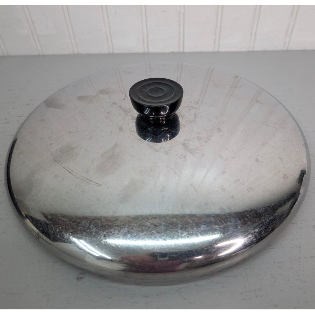 Vintage Stainless Steel Replacement Lid 10 Inch Round Pot Pan Cover ...
