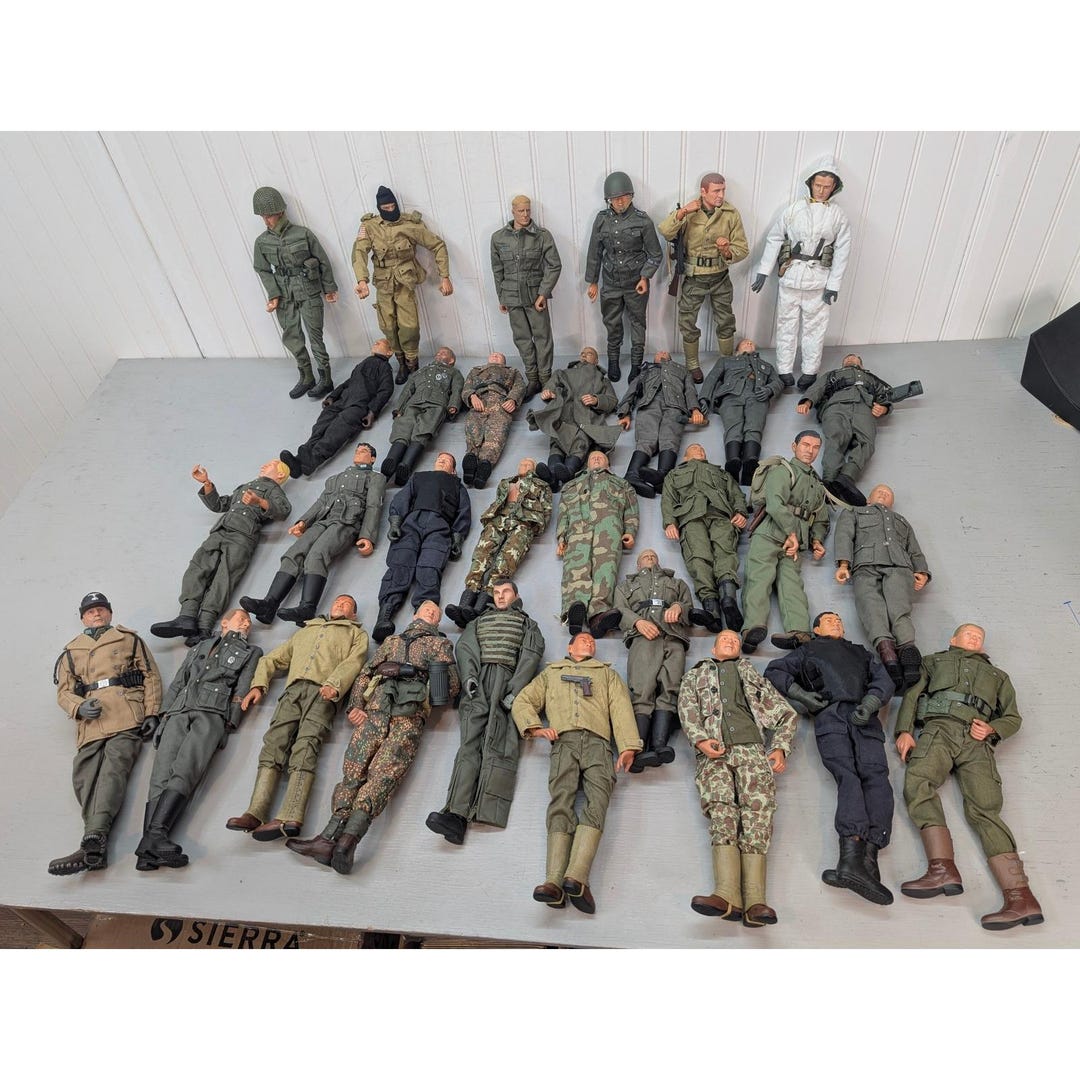 31pc Military Action Figures 12" 1:6 Scale WWII Dragon GI Joe Mixed ...