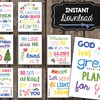 Scripture Wall Art BUNDLE - Kids Bedroom Decor - Playroom - Sunday ...