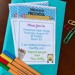 Welcome to Preschool - Open House Preschool - Back to School - Editable ...