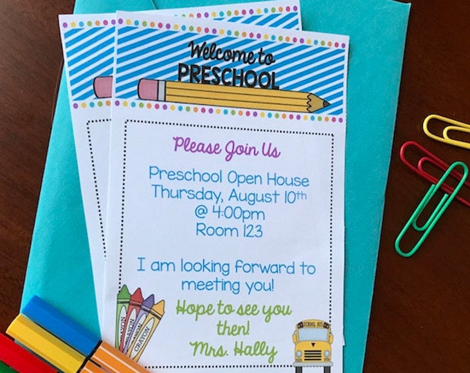 Welcome to Preschool Open House Preschool Back to School - Etsy