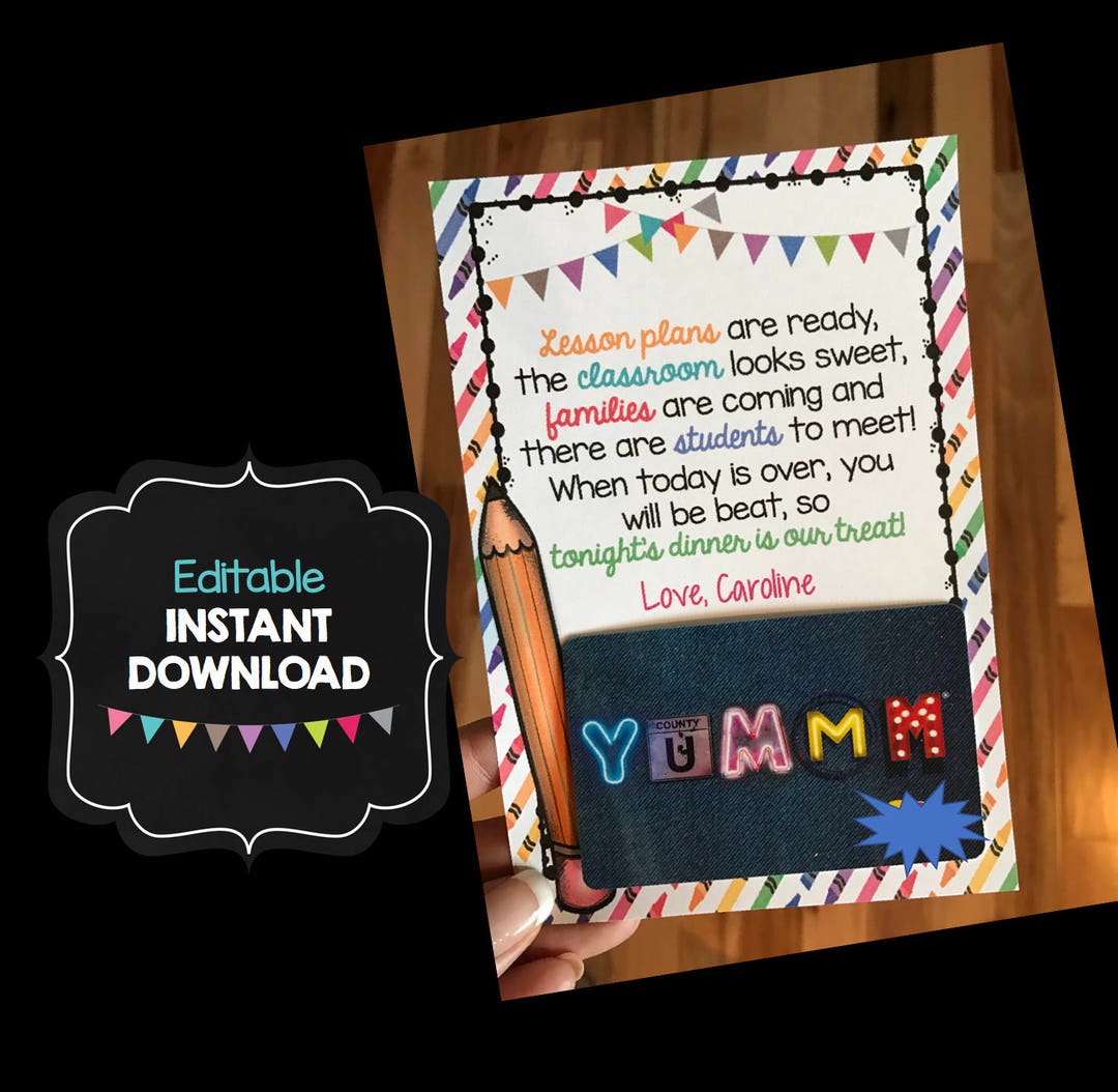 50% OFF SALE Back to School Teacher Gift - Teacher Appreciation Card ...