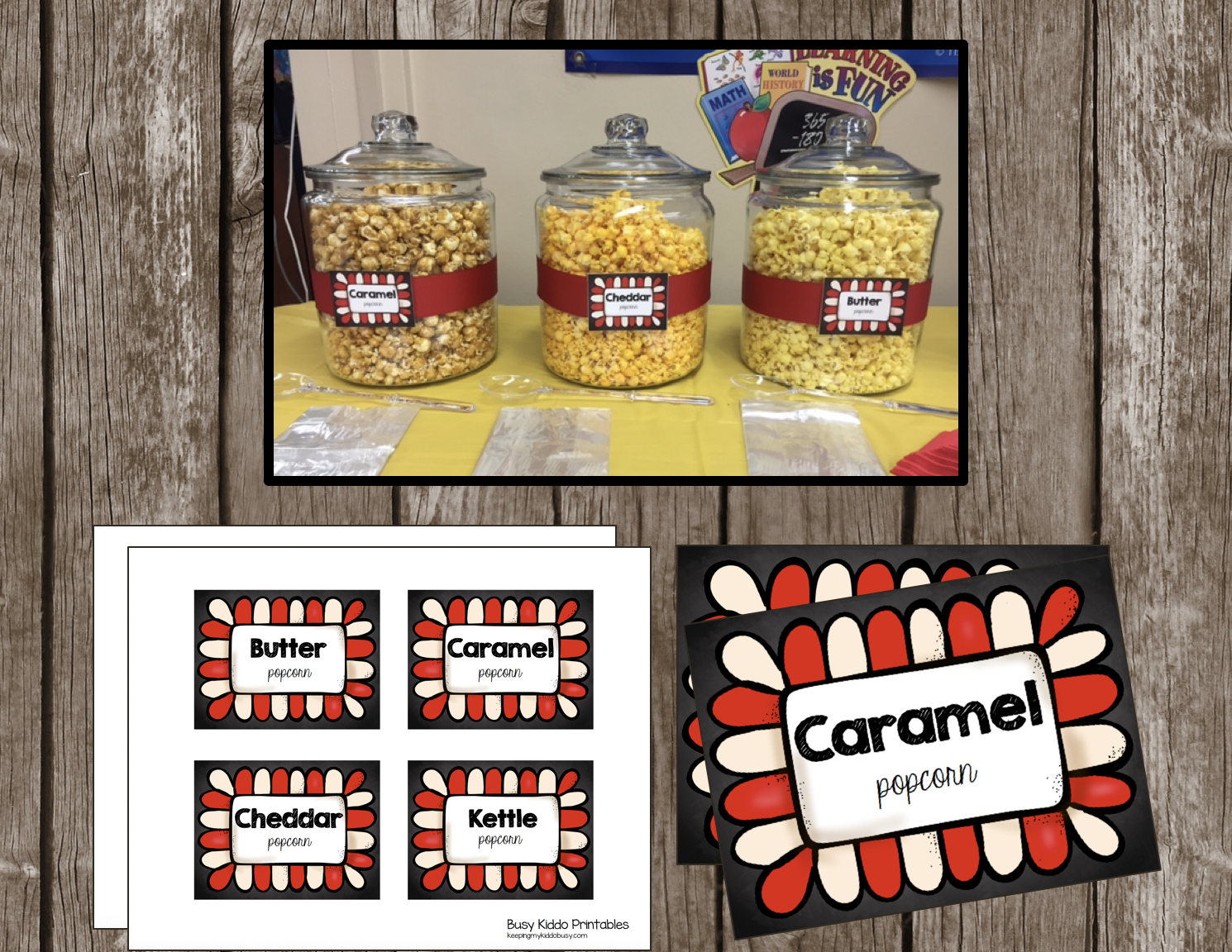 50% OFF SALE Teacher Appreciation - Popcorn Bar - Thank You - End of ...