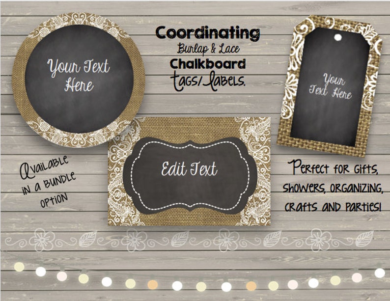 50% OFF SALE Editable Bundle - Note Cards - Labels - Tags - Gifts ...
