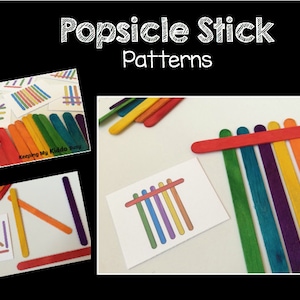 Popsicle Stick Patterns Busy Bag - Printable PDF - INSTANT DOWNLOAD ...