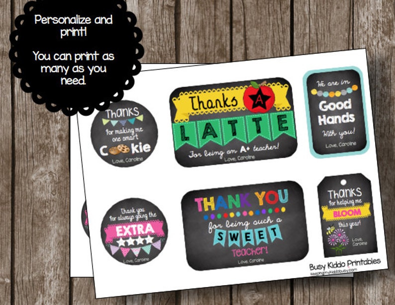 50% OFF SALE Teacher Appreciation BUNDLE- Gifts - Printable Card ...