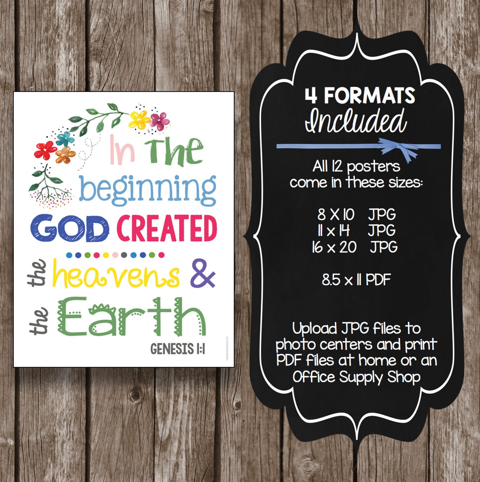 Scripture Posters BUNDLE Kids Bible Verses Printable Wall - Etsy