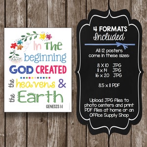 Scripture Posters BUNDLE - Kids Bible Verses - Printable Wall Art ...