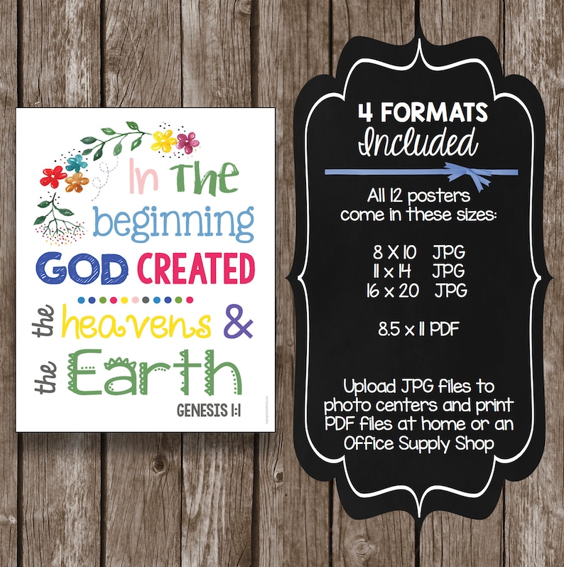 Scripture Posters BUNDLE Kids Bible Verses Printable Wall - Etsy