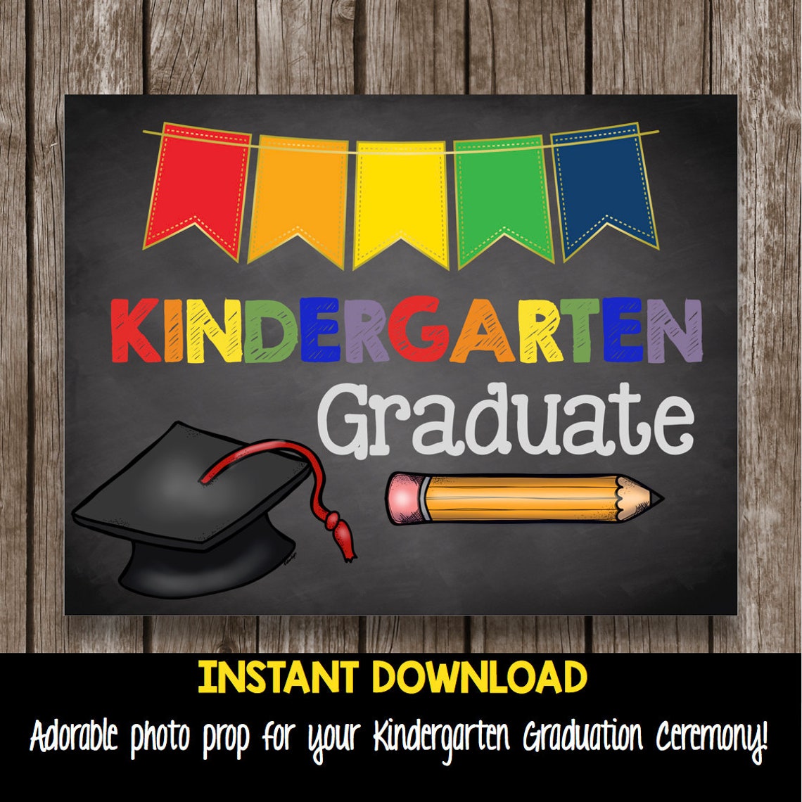 50% OFF SALE - Kindergarten Graduation - Printable - Instant Download ...