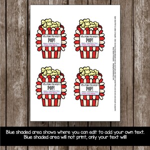 Valentine's Day Card - Popcorn - You Make My Heart POP - EDITABLE ...