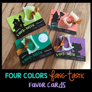 FANGS Halloween Card EDITABLE Printable DIY Candy Free | Etsy