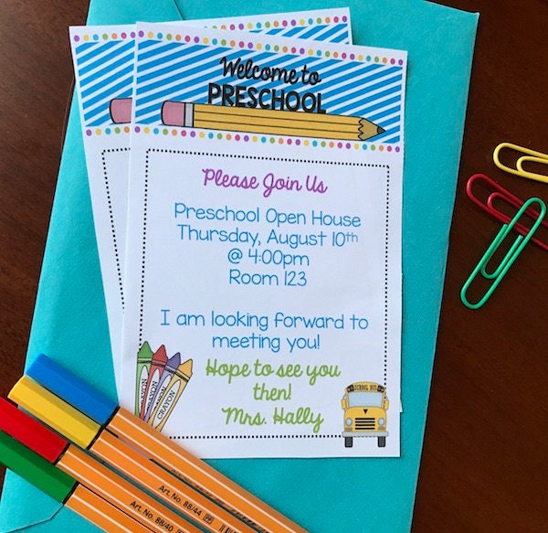 Welcome to Preschool Open House Preschool Back to School - Etsy