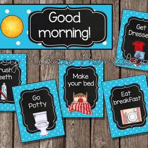 50% OFF SALE Routine Cards {instant Download} Morning & Night Time ...