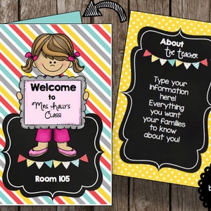 50% OFF SALE Teacher Pamphlet Open House Editable - Etsy