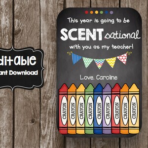50% OFF SALE Scentsational Teacher Card - Sensational - Gift - Back to ...