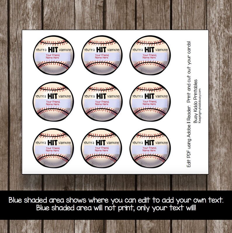 Baseball Valentines Day Card - Valentine's - Printable Custom ...