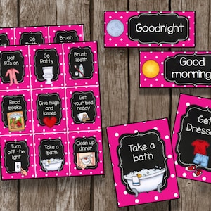50% OFF SALE Routine Cards {instant Download} Morning & Night Time ...