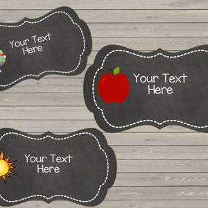 50% OFF SALE Monthly Chalkboard Labels {editable} Tags - Notes ...