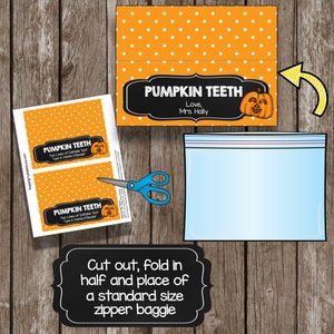 Halloween Party Favor Tags EDITABLE Pumpkin - Witch - Monster - Ghost ...