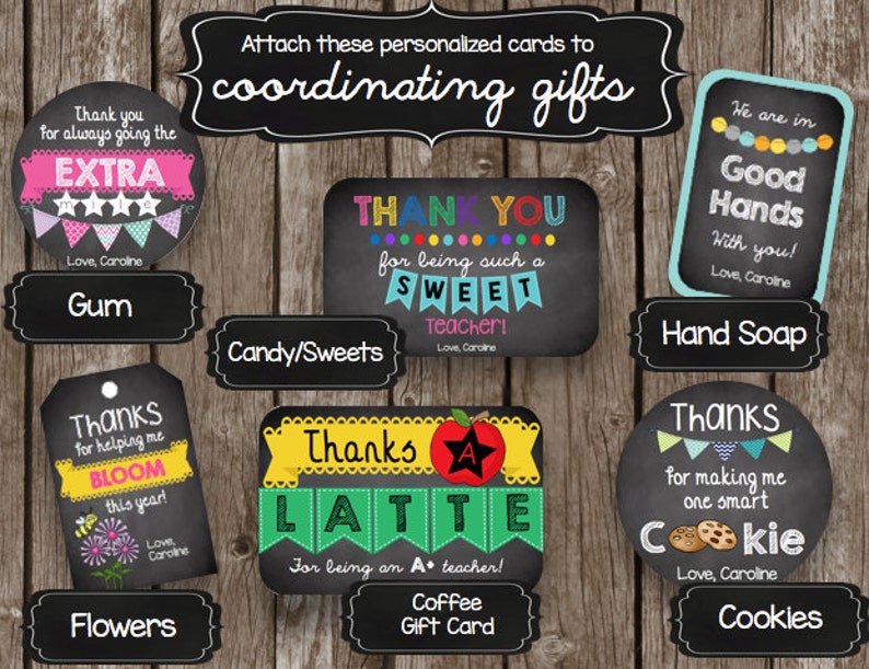 50% OFF SALE Teacher Appreciation BUNDLE- Gifts - Printable Card ...