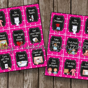 50% OFF SALE Routine Cards {instant Download} Morning & Night Time ...