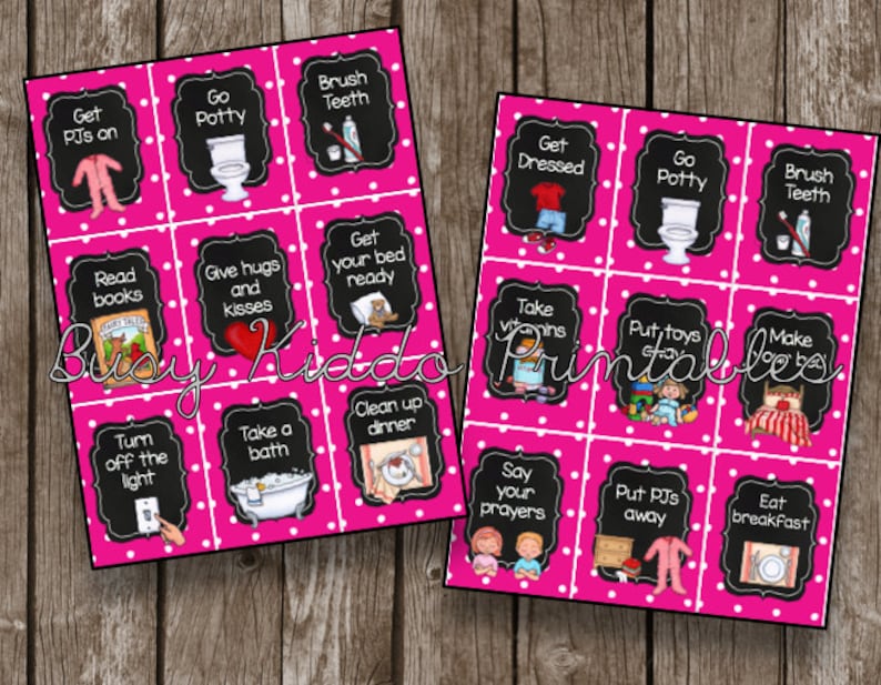 50% OFF SALE Routine Cards instant Download Morning & Night - Etsy