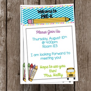 Welcome to Pre-k - Open House Prek - Back to School - Editable ...